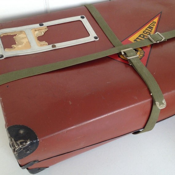 Antique Shipping Box Fiberboard Mailing Box Vintage Suitcase