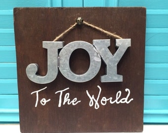 Joy metal sign | Etsy