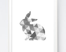 Popular items for geometric rabbit on Etsy
