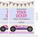 Editable Powder Puff Derby Invitations Flyers and Hand-outs