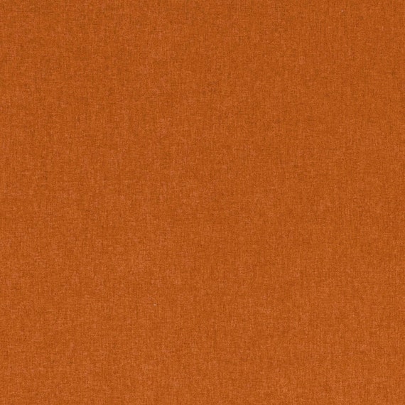 Dark Orange Solid Color Upholstery Fabric for Furniture Wool