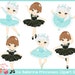 African-American Ballerina in Pink Clipart Set by 1EverythingNice