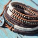 Boho Stack Leather Wrap Bracelet 5X wrap Bohemian