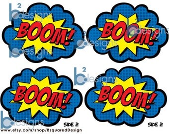 Superhero Speech Bubbles 1/2 page 8 PRINTABLE