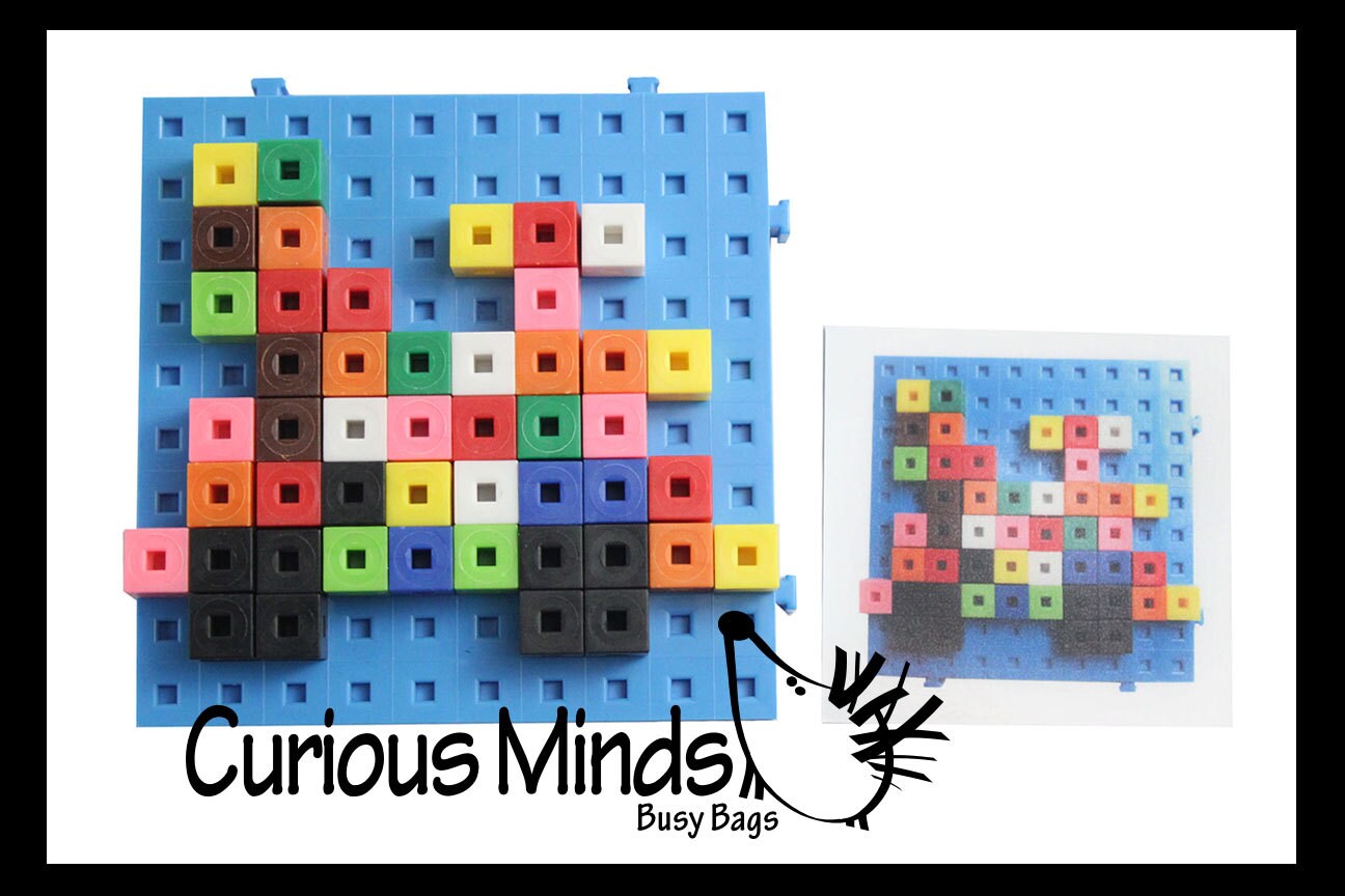 Snap Block Interlocking Cubes and Building Base