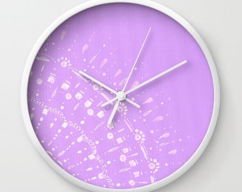 Purple wall clock | Etsy