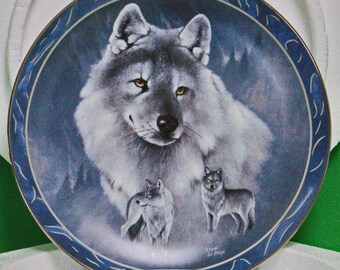 Unique wolf collector plate related items | Etsy