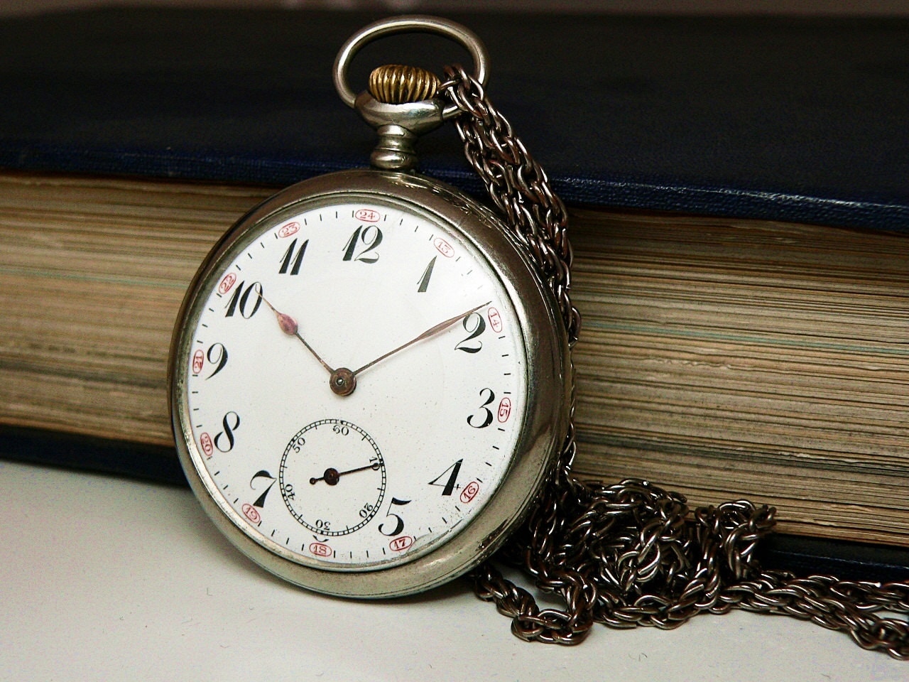 Junghans Antique German Made Pocket Watch PORCELAIN DIAL SERVICED 1920 ...