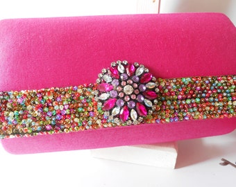 Fuchsia clutch | Etsy