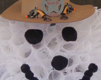 Snowman head wreath | Etsy