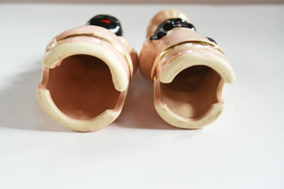 Vintage Collectible Pie Birds Porcelain Set of Black