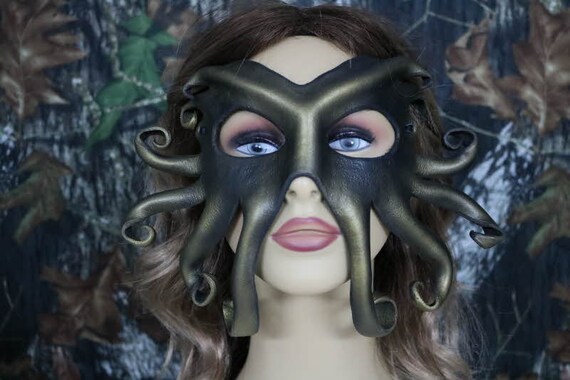 leather kraken mask by TBTOBEDESIGNED1 on Etsy