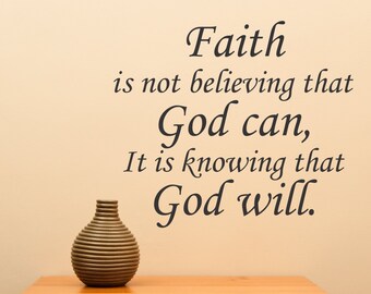 Faith is not knowing | Etsy