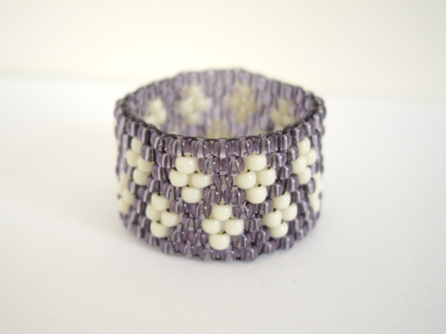 Peyote ring Woven ring Seed bead ring Beaded ring Beadwork