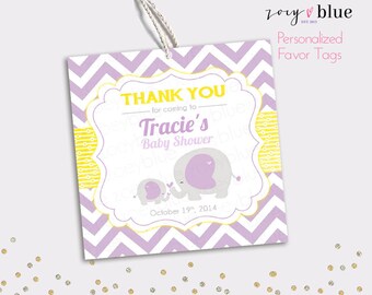 Elephant favor tag | Etsy