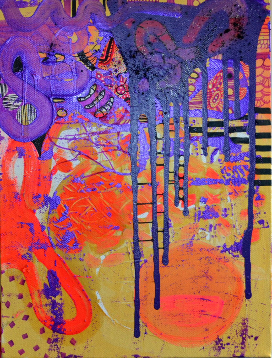 Gothic Psychedelic ArtPainting For SaleBright