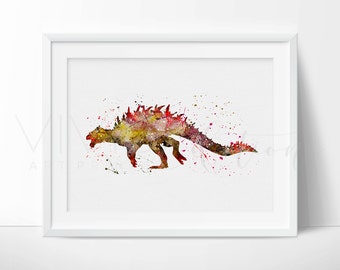 Godzilla wall art | Etsy