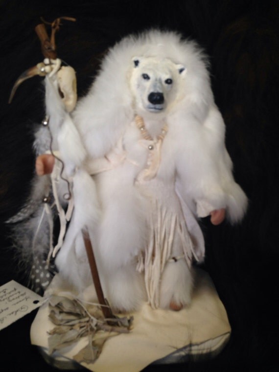 OOAK Art Doll small Shapeshifter Shaman Arctic by TheJadeCat