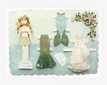 Unique mermaid paper dolls related items | Etsy