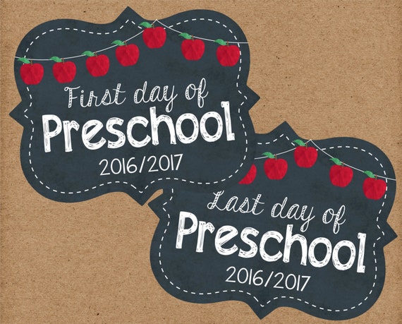 Last Day of Preschool Sign. Instant Digital Download. Includes