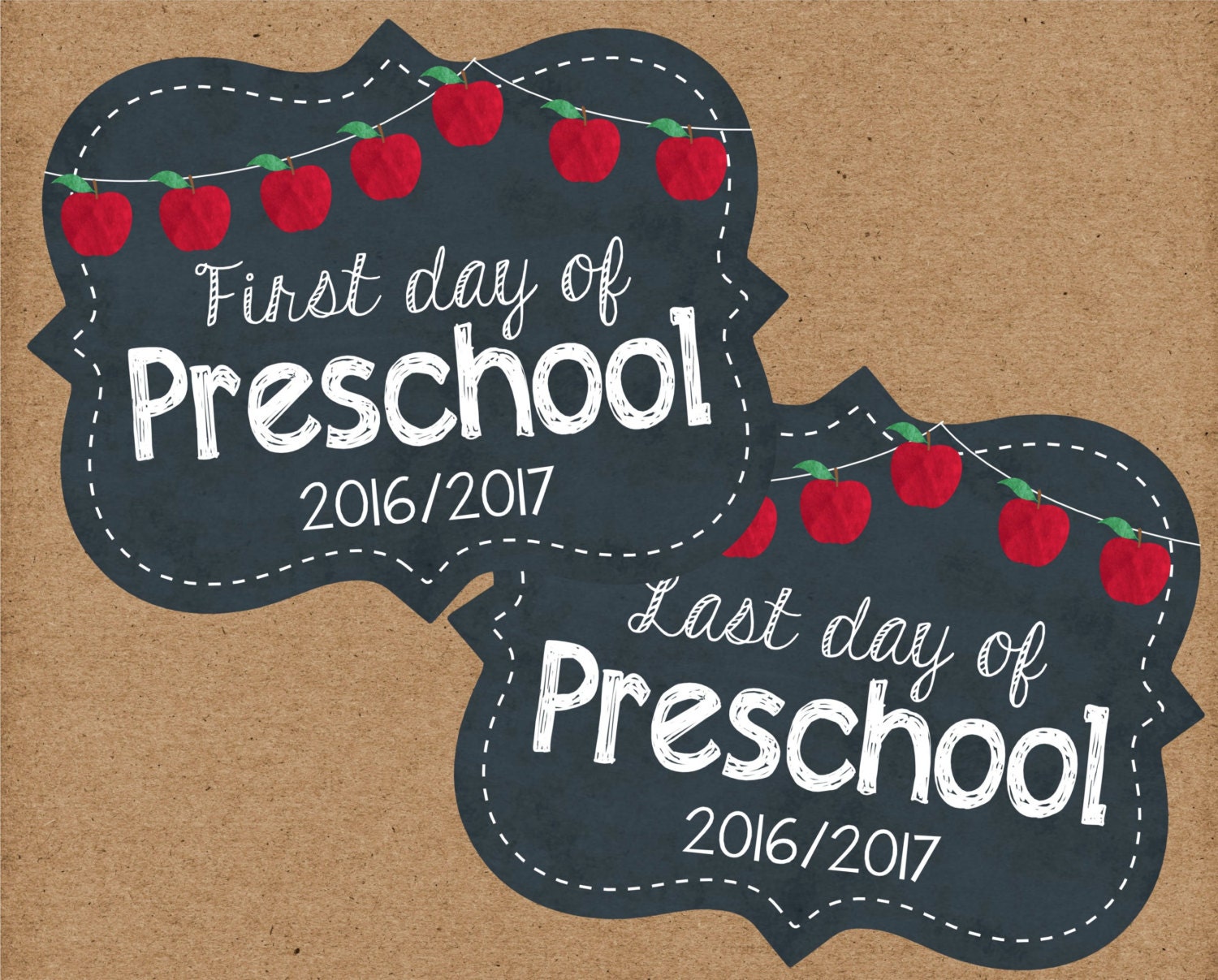 Last Day of Preschool Sign. Instant Digital Download. Includes