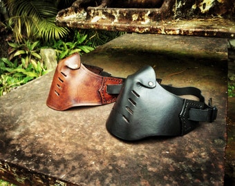 Leather face mask | Etsy