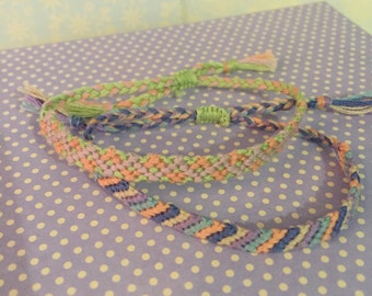 Items similar to Reversable Greek Wave Adjustable Friendship Bracelet ...