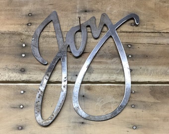 Joy metal sign | Etsy
