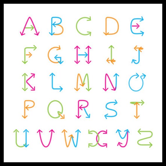26 Arrows Alphabet Letters Arrows letters Arrow by GreatClipArt