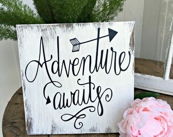 Unique adventure awaits sign related items | Etsy