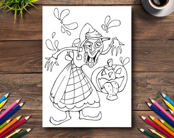 Halloween Coloring Page 21 DIGITAL Printable PDF