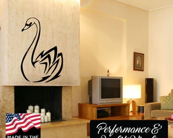 Unique swan wall sticker related items | Etsy