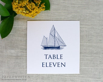 Navy table numbers | Etsy