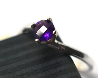 Purple stone ring | Etsy