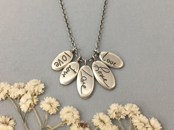 signature necklace handwriting necklace personalized