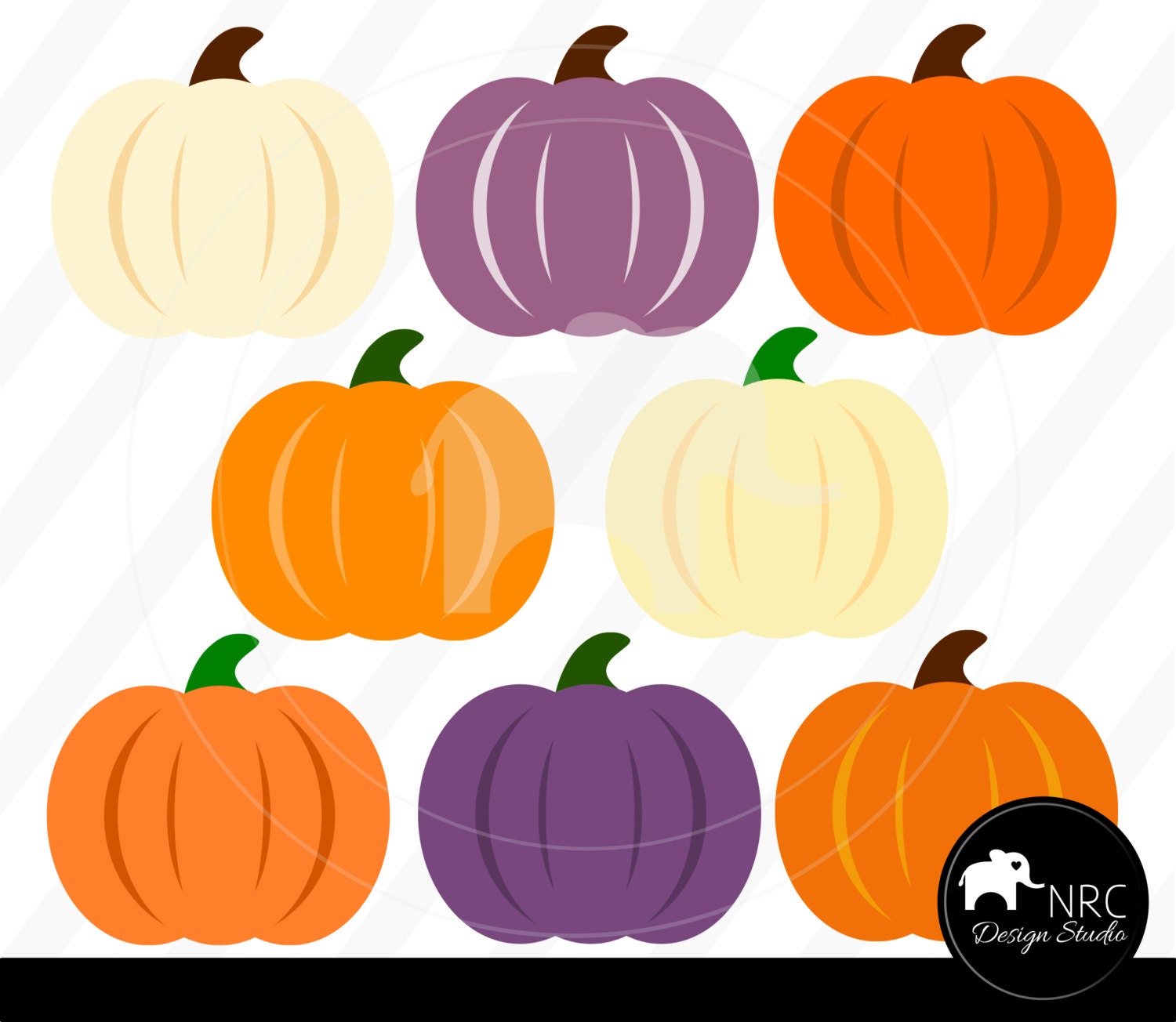 Fall Clip Art Pumpkin Clip Art Cute Fall by NRCDesignStudio