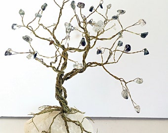Wire Gem Tree Sculptures & Gemstone by SpiritGemDesigns on Etsy