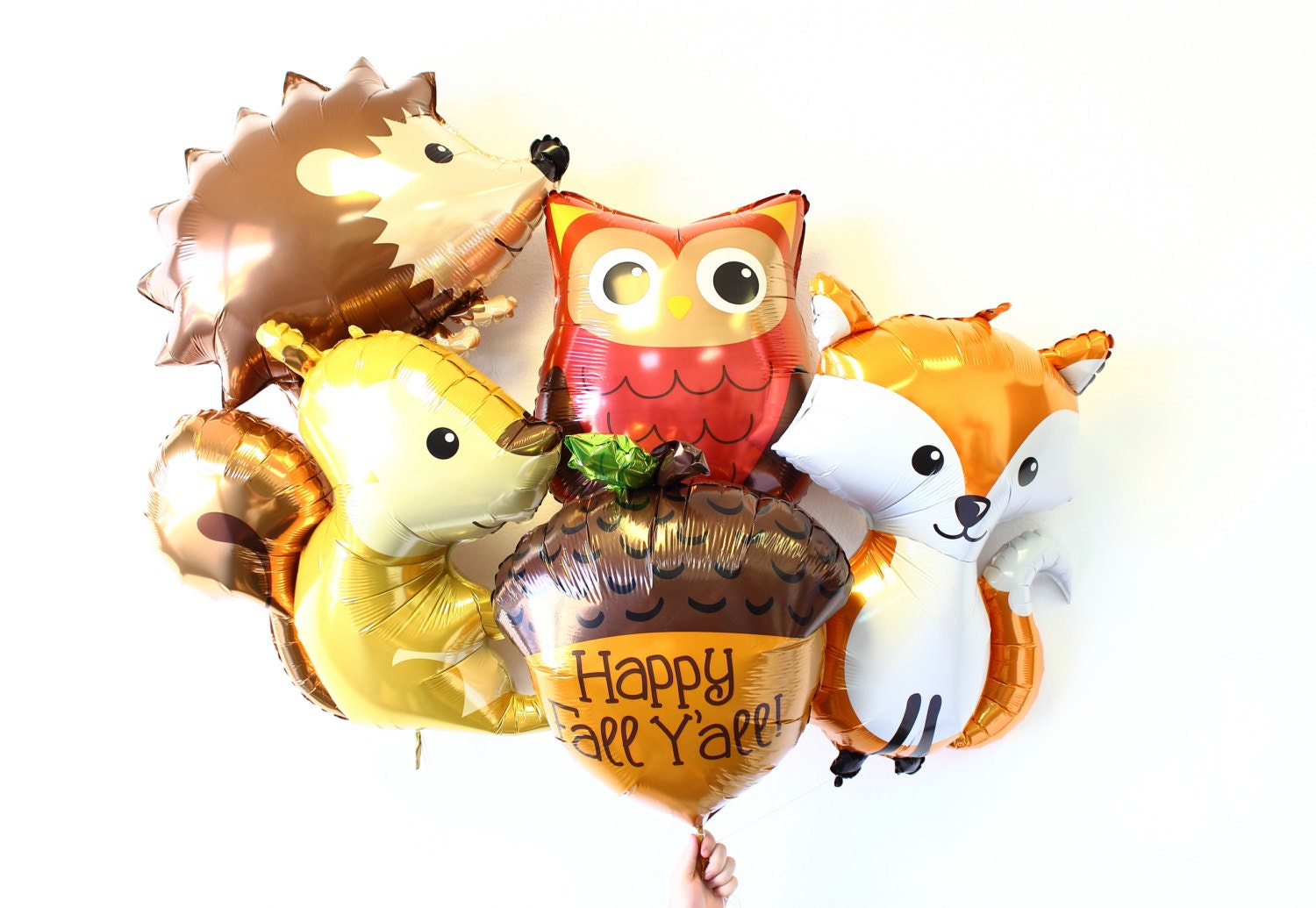 Woodland Balloons Fall Owl Balloon Happy Birthday Party 1st