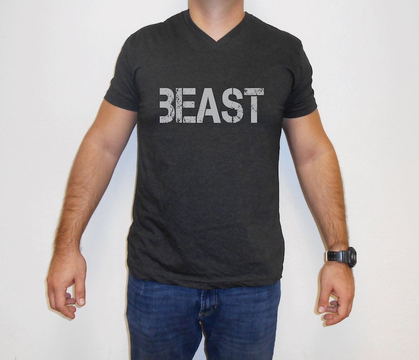 Beast T-Shirt. Men's Beast Workout Shirt. Mens Gym Shirt.
