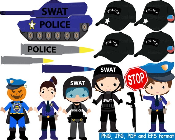 Police - Swat Team Clip Art - PNG, JPG, pdf, EPS-Digital ClipArt ...