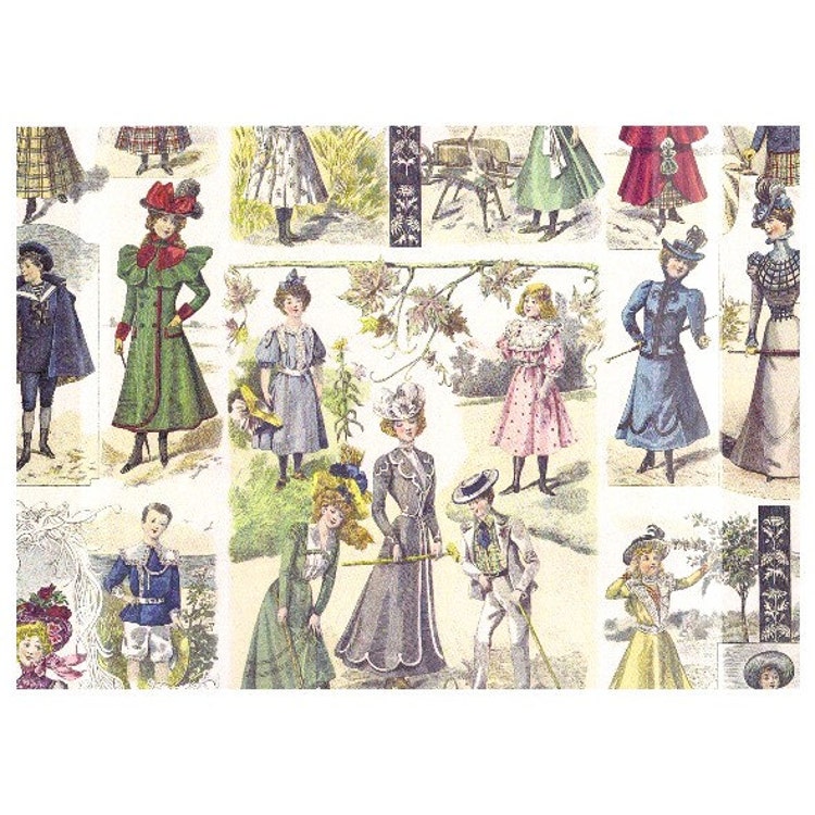 Decoupage Paper Scrapbook paper Ladies lady lady by ArtJoy03