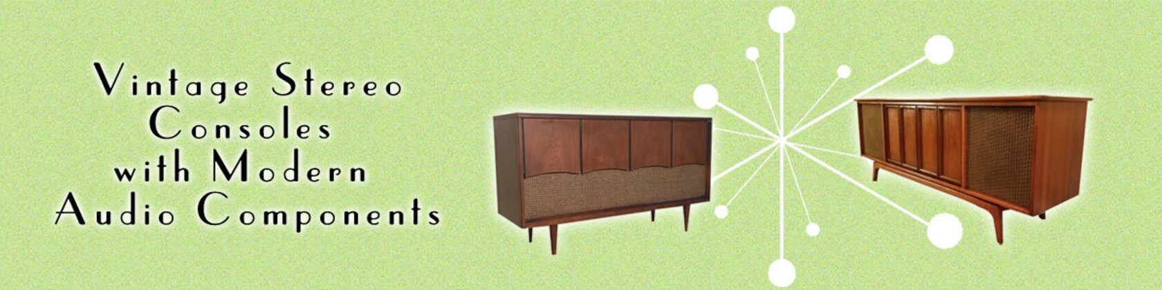 Vintage Stereo Consoles with Modern Audio by RetroModRadio on Etsy