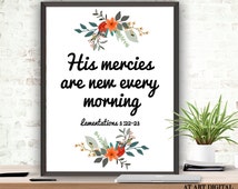 Unique his mercies are new related items | Etsy