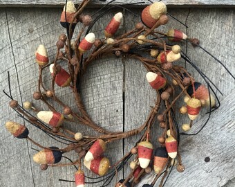 Candy corn wreath | Etsy