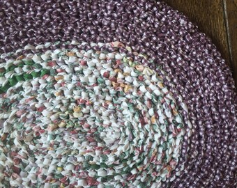 Purple rag rug | Etsy