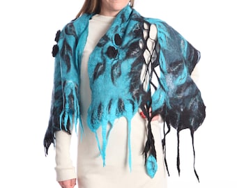 Items similar to Needle felted wrap shawl on Etsy