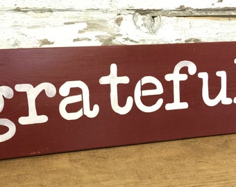 Grateful sign | Etsy