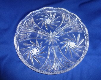 Lead crystal platter | Etsy