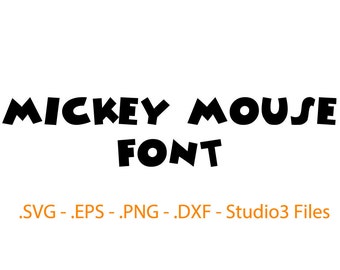 Mickey mouse Alphabet Vectors Font. Cutting file. by VectorsDesign