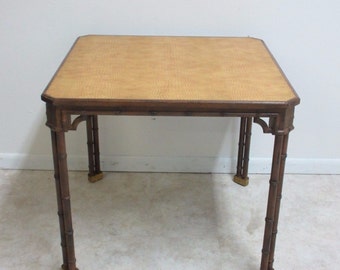 Leather top table | Etsy